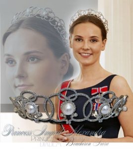 Princess Ingrid Alexandra of Norway | Royal Boucheron Loop Pearl and Diamond Tiara| Royal Jewel ...